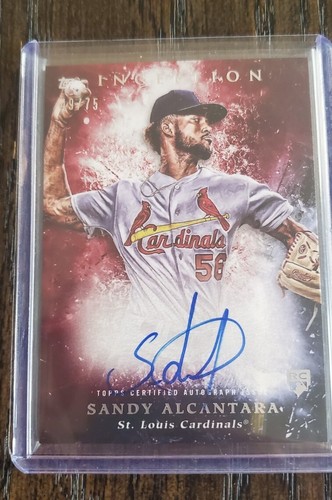 Sandy Alcantara 2018 Topps Inception Rookie AUTOGRAPH RED SSP 49/75 CY ...
