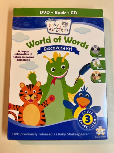 Disney Baby Einstein World of Words Discovery Kit DVD + Book + CD ...