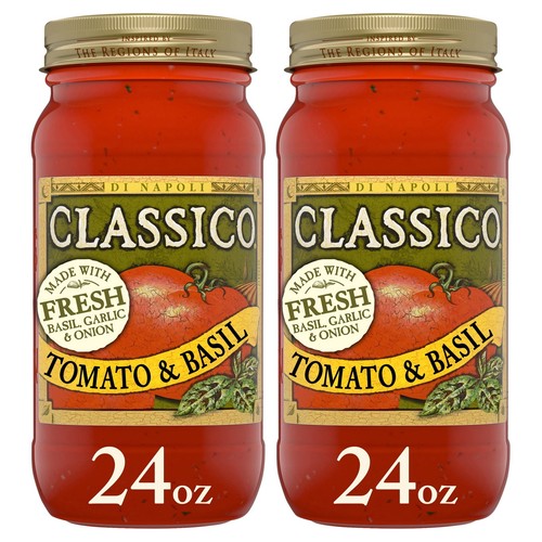 Classico Tomato & Basil Spaghetti Pasta Sauce, 24 oz. Jar(2 pack) | eBay