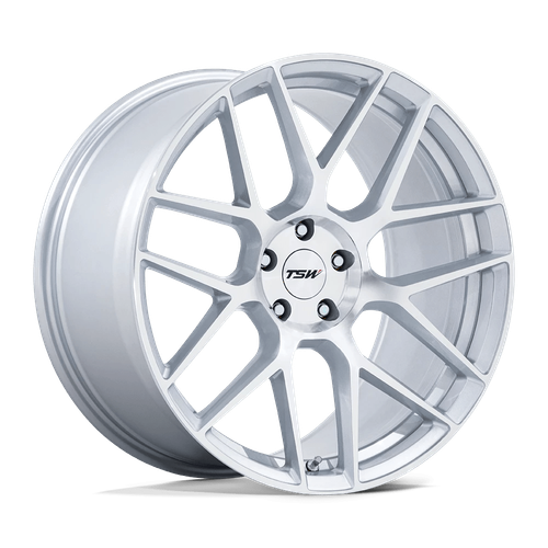 17x8 TSW TW002 Lasarthe Gloss Silver Machined Wheel 5x4.5 (40mm ...