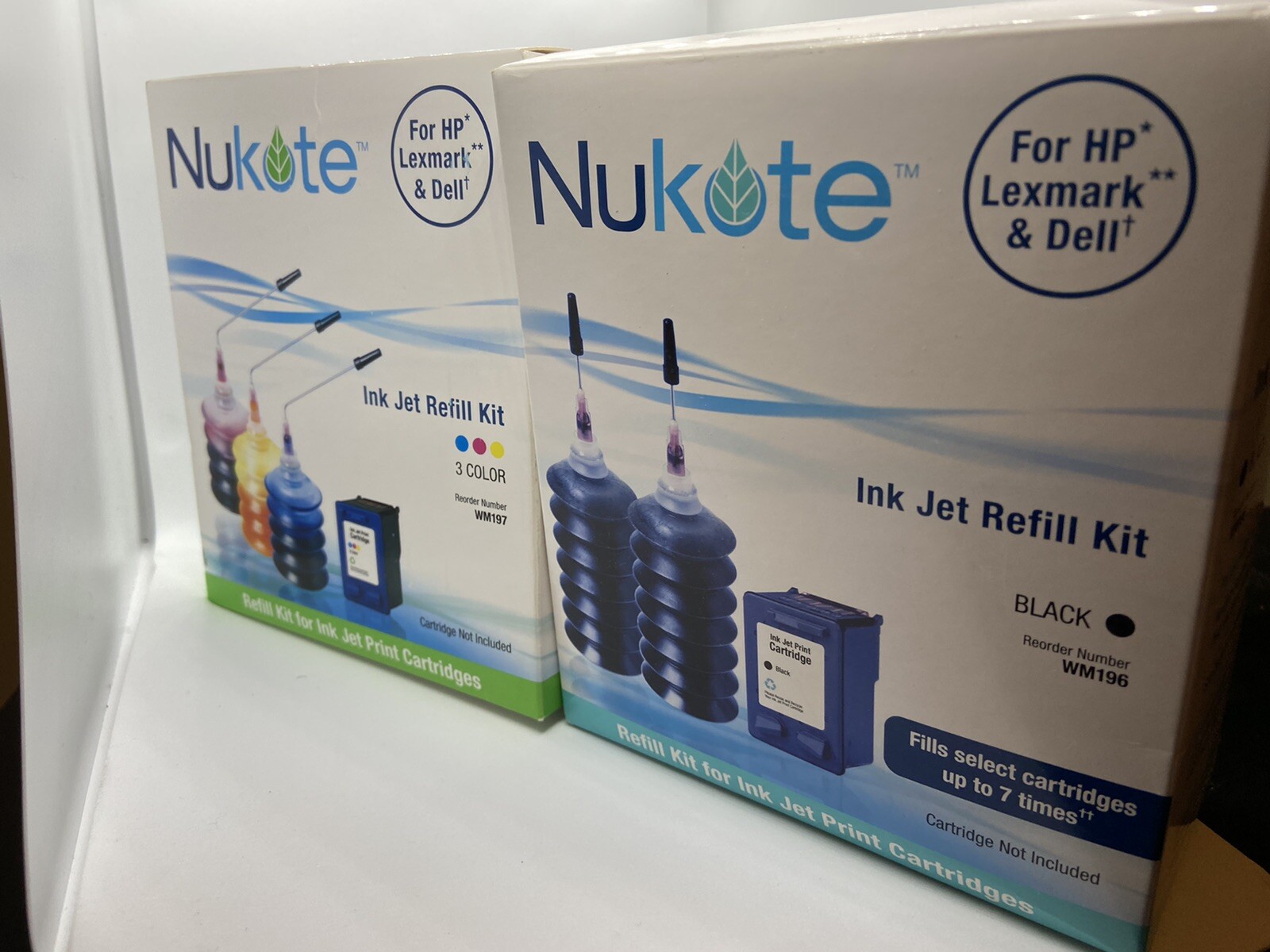 Nukote Ink Jet Refill Kit HP Lexmark Dell Printers 3 Color Black WM197 ...