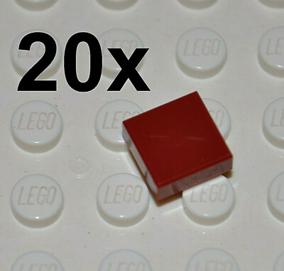LEGO PARTS - 20X DARK RED TILES 1X1 STUDS/FLAT BUILDING PCS/SMOOTH ...