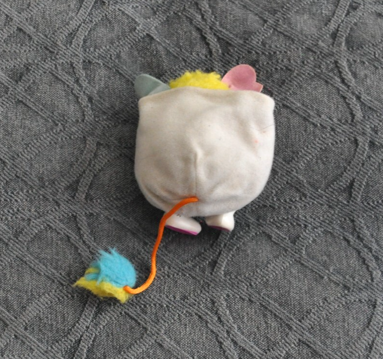 VTG 1986 Mattel Pocket Popples Mini Puffball 3” toy fun colorful blue ...