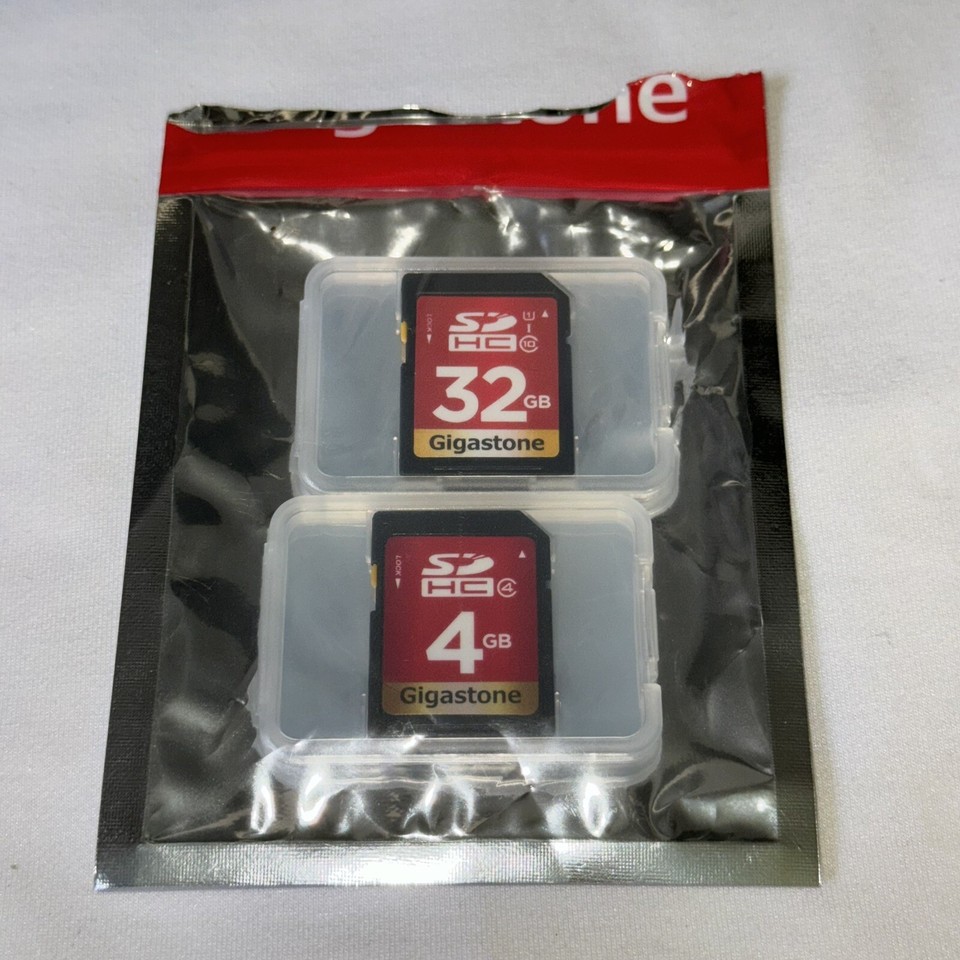 Gigastone 32GB & 4GB SD Memory Card for Cameras, Full HD Video, SDHC U1 ...