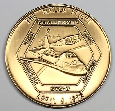 N006 NASA SPACE SHUTTLE COIN / MEDAL, STS-6, CHALLENGER MAIDEN FLIGHT ...