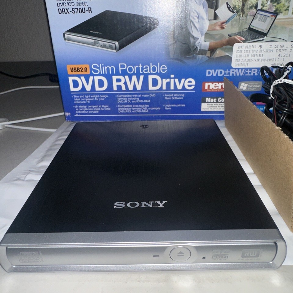Sony DRX-S70U-R Black External Rewriteable DVD/CD Drive (4B) | eBay