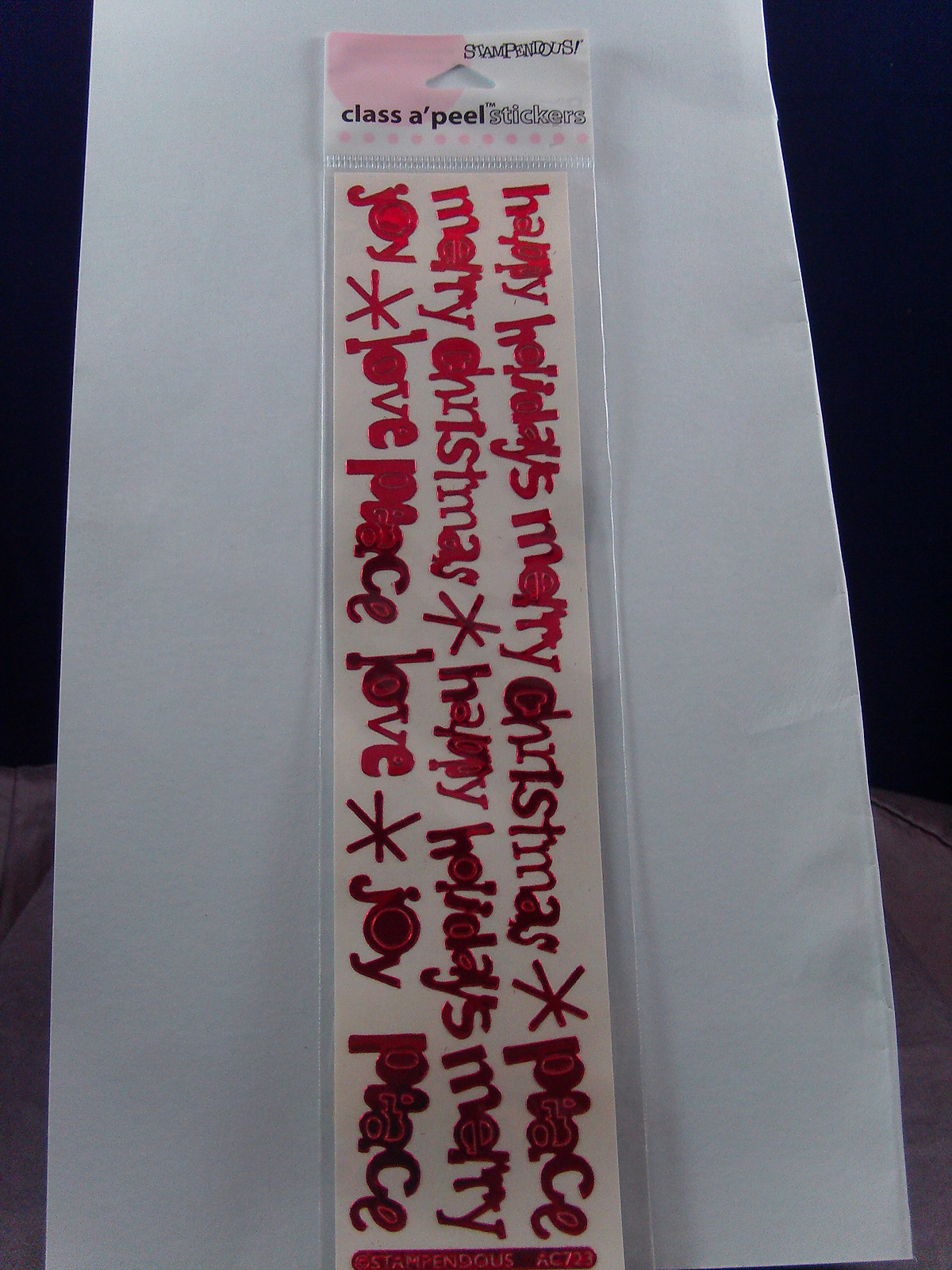 NEW STAMPENDOUS STICKERS HOLIDAY GREETINGS MIRROR RED AC723MRR 1467 | eBay