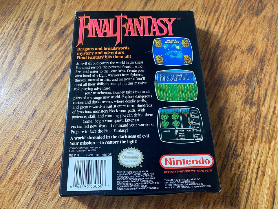 Final Fantasy NOT FOR RESALE nintendo promo offer complete in box nes ...