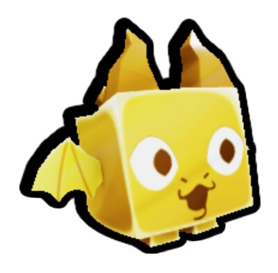 Pog Dragon Gold Golden Pet Exclusive on Pet Sim Simulator X PSX Roblox ...