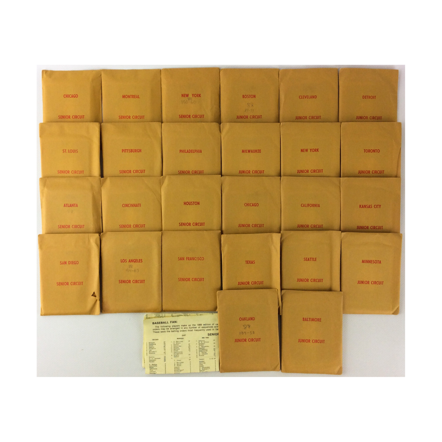 APBA Baseball Cards APBA Baseball 1988 Player Cards - Complete Set (198 ...