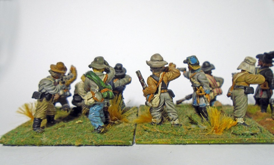 28mm: American Civil War Confederate Infantry Unit 25 figs/5 bases ...