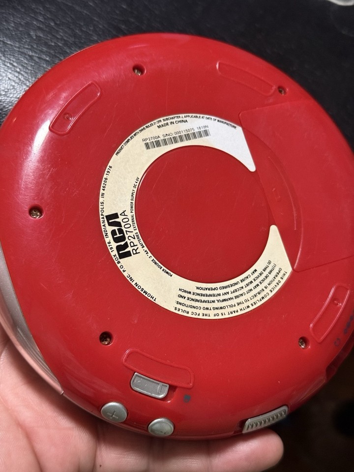 RCA RP2700A Portable Red CD Player Portable CD Player Works | eBay