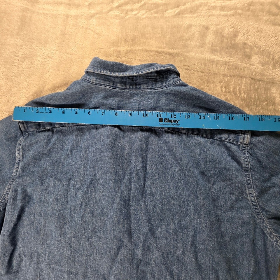 Levi’s Men’s Slim Fit Denim Shirt Blue Long Sleeve Size L | eBay