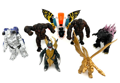 Set of 7 Godzilla PVC Toys Figures Brand New About 3 1/2 Inches Tall ...