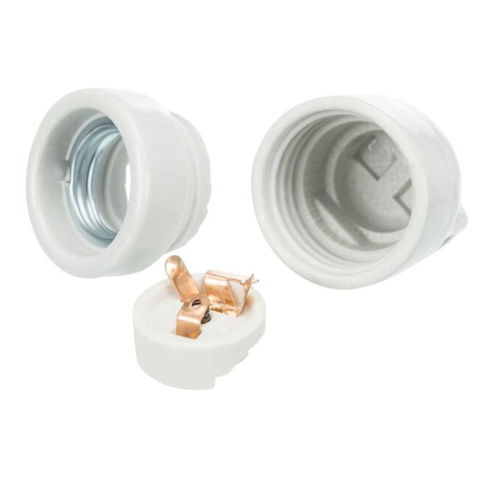 E27 Bulb Holder Glazed Ceramic Edison Screw ES Socket With Hook Easy Hang Holder | eBay