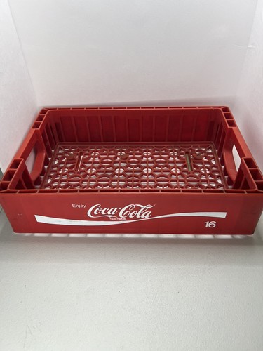 VTG 70's RED COCA-COLA CRATE BOTTLE CARRIER HUSKY REHRIG PLASTIC 16 ...