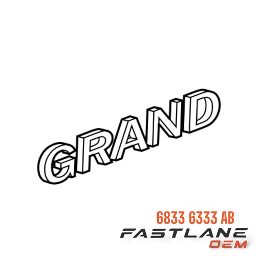 2017-2022 JEEP GRAND CHEROKEE FRONT DOOR BLACK NAMEPLATE NEW OEM 6833 ...