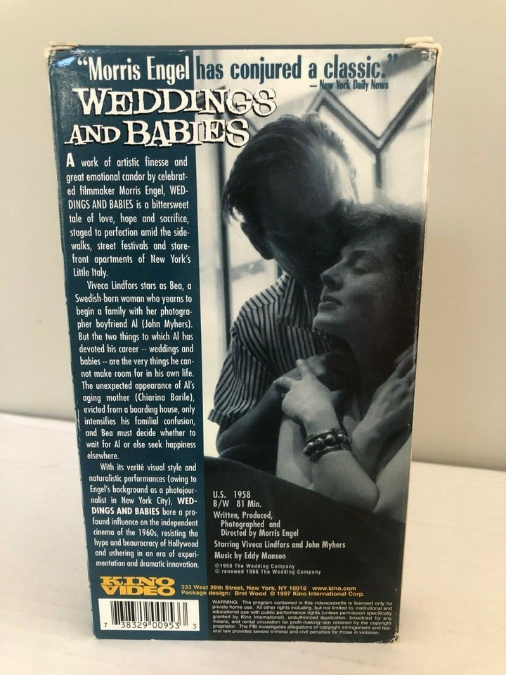 Weddings and Babies (VHS, 1997) Starring Viveca Lindfors & John Myhers ...