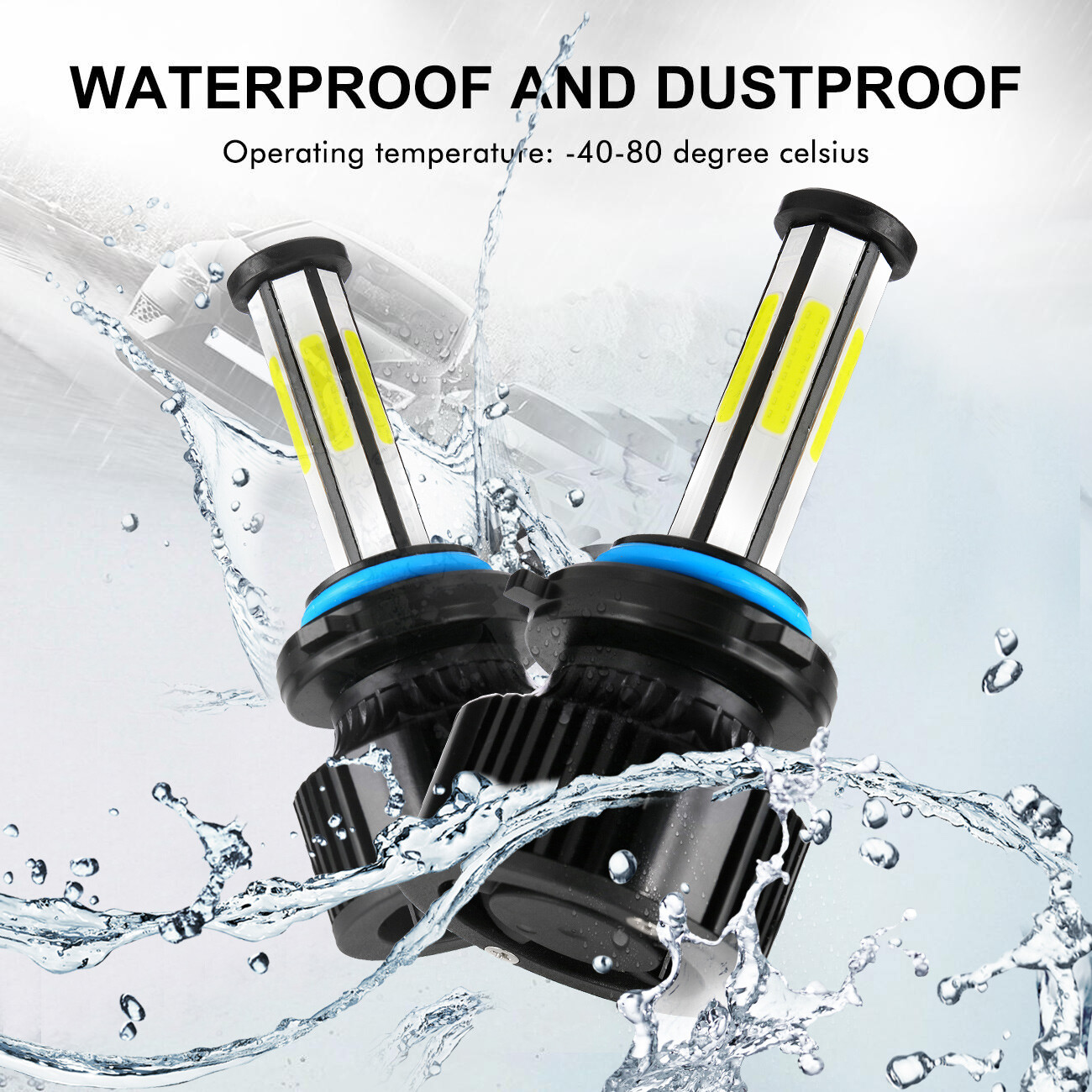 6 Side 9005 9006 LED Combo Headlights Kit Bulbs 6500K High Low Beam ...