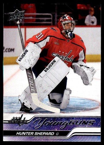 2023-24 Upper Deck Young Guns Hunter Shepard Rookie Washington Capitals ...