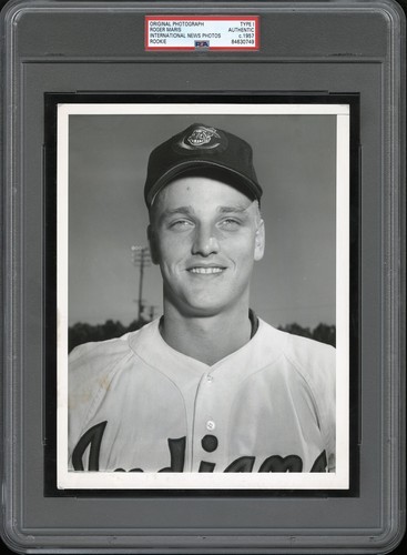 Roger Maris 1957 Rookie Cleveland Indians Type 1 Original Photo PSA/DNA ...