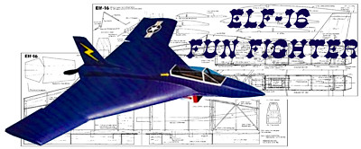 1/2A ELF-16 Fun Fighter 28" WS RC Airplane Laser Cut Balsa Short Kit ...