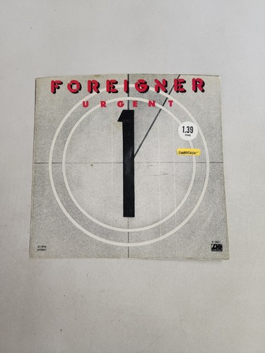 Foreigner - Urgent - RECORD SLEEVE ONLY (45RPM 7”) (AA128) | eBay