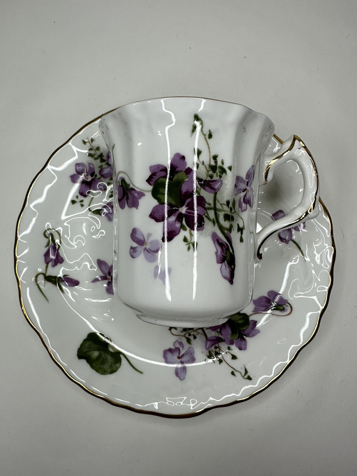 Victorian Violets Hammersley Bone China Coffee Tea Cup and Saucer ...