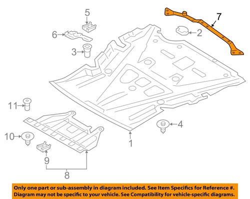 BMW OEM 12-16 328i Radiator-under Cover Rear Bracket 51757262626 for ...