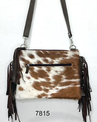 Cross body Real Cowhide Purse Handbag & Hand Clutch Cow Hide Bag ...