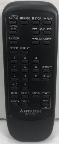 MITSUBISHI M-CD500 CD PLAYER Remote Control OEM - GENUINE | eBay