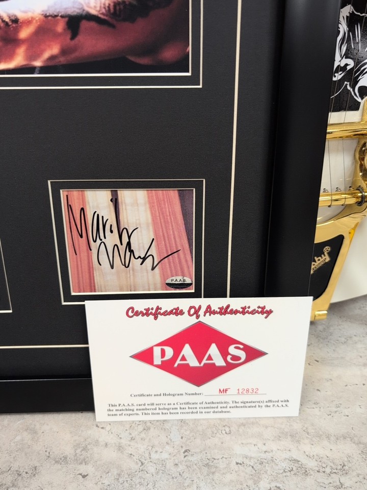 Marilyn Manson Signed 8x10 Photo Certified PAAS COA Backstage Pass ...