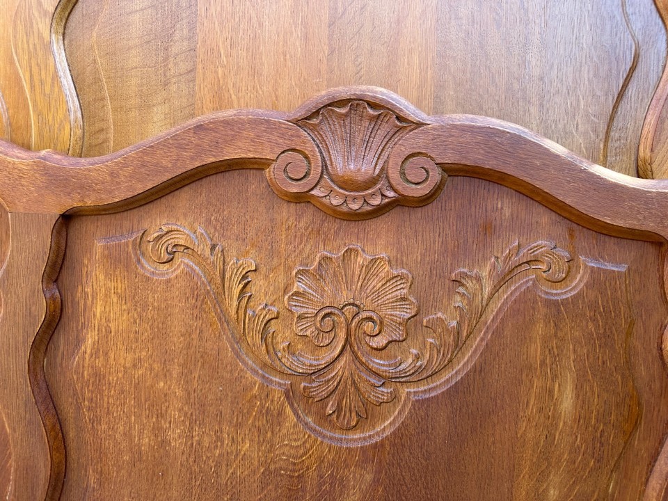 French Louis XV Antique Style Oak Double Bed Frame / Surround – Great ...