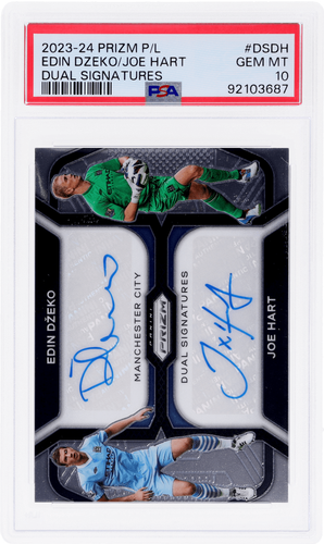 2023-24 Panini Prizm Premier League - Dual Signatures Edin Dzeko, Joe ...