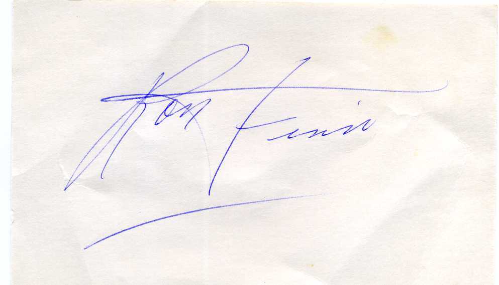 RON FINN Vintage Autographed Index Card 1969 NHL Linesman | eBay