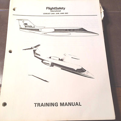 Learjet 24D, 25B & 25C Pilot Training Manual | eBay