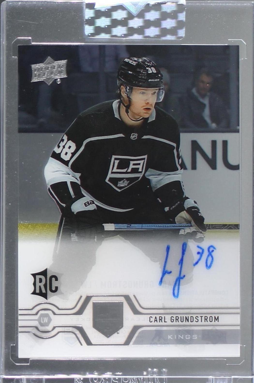2019-20 Upper Deck Clear Cut - Rookies Carl Grundstrom #CC-GR (AU, RC ...