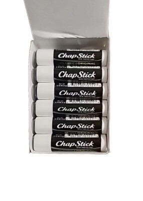 6 CHAPSTICK CLASSIC ORIGINAL LIP BALM SKIN PROTECTANT CHAPPED CRACKED ...