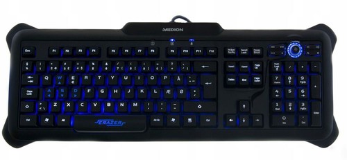 MEDION USB WIRED Gaming Erazer Keyboard BACKLIGHT Backlit Back Light KU ...
