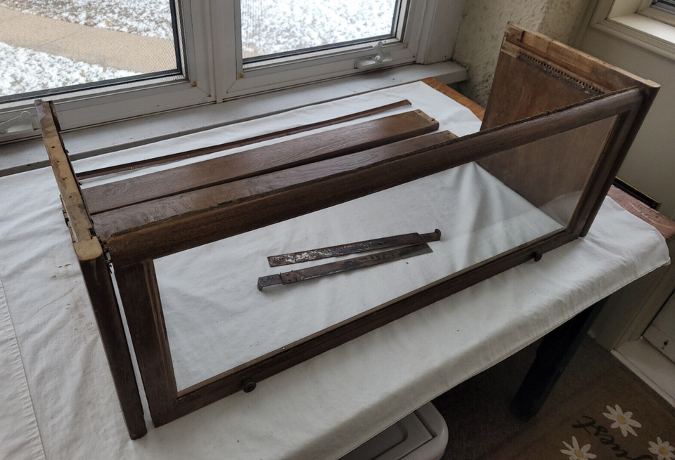 Antique Early Macey Barrister Bookcase Section Oak Door & Glass As Is ...