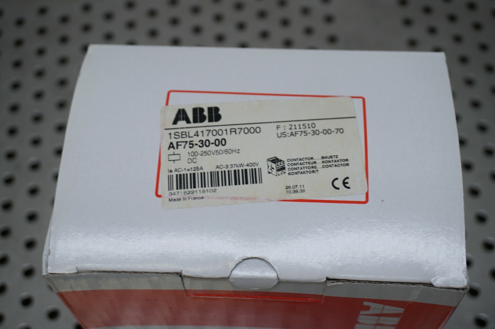 ABB AF75-30-00-70 AC NON REVERSING CONTATCTOR AF SERIES 2 for sale ...