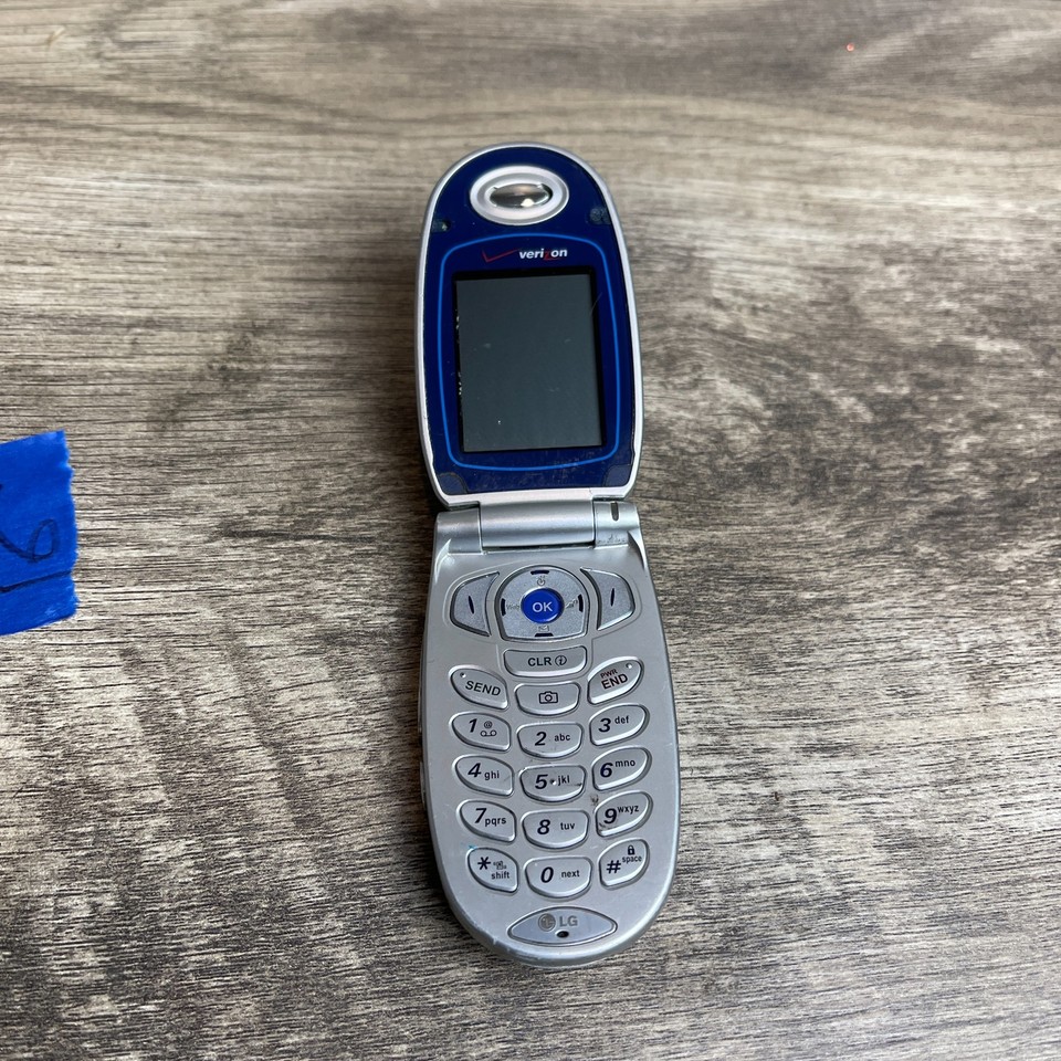 LG VX6000 Silver 120 x 160 Pixels 0.3MP Color Screen Verizon Flip ...