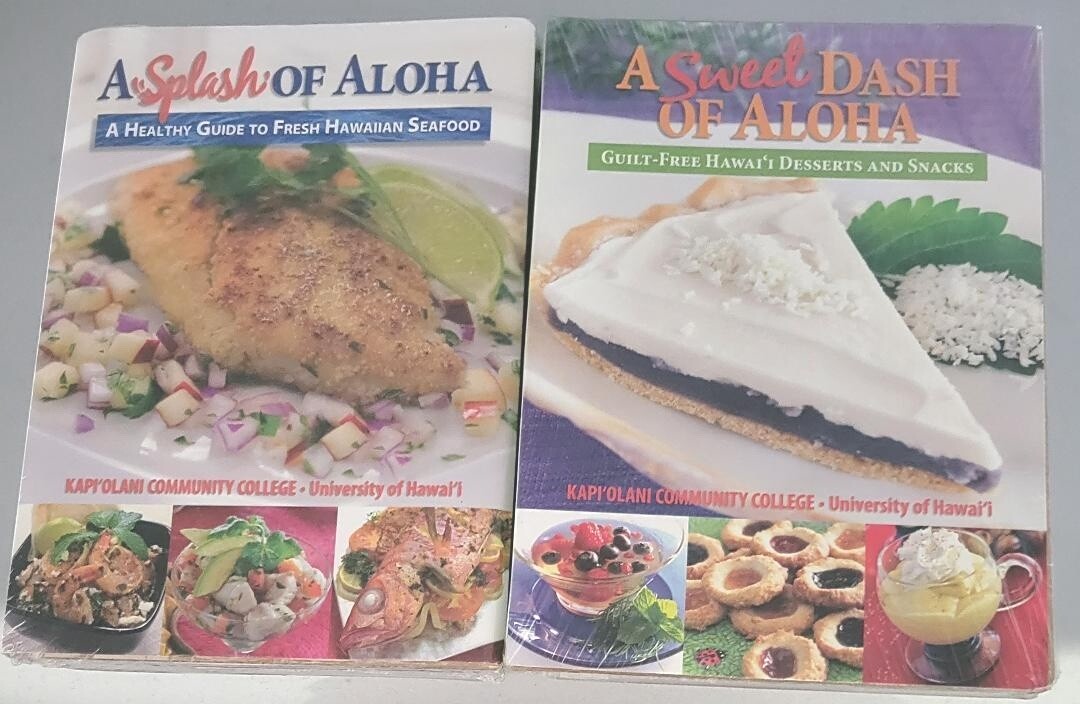 2 New Hawaii Cookbook- Desserts and Snacks & Fresh Healthy Seafood ...