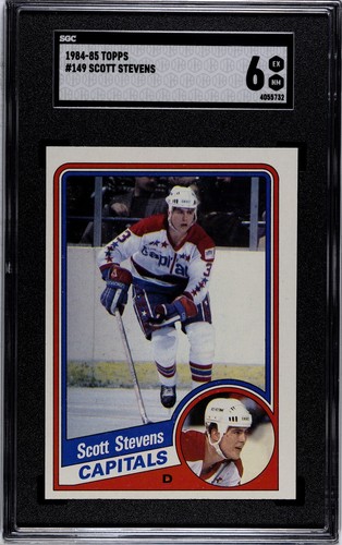 1984-85 Topps SCOTT STEVENS 149 GRADED SGC 6 HOF Washington Capitals NJ ...