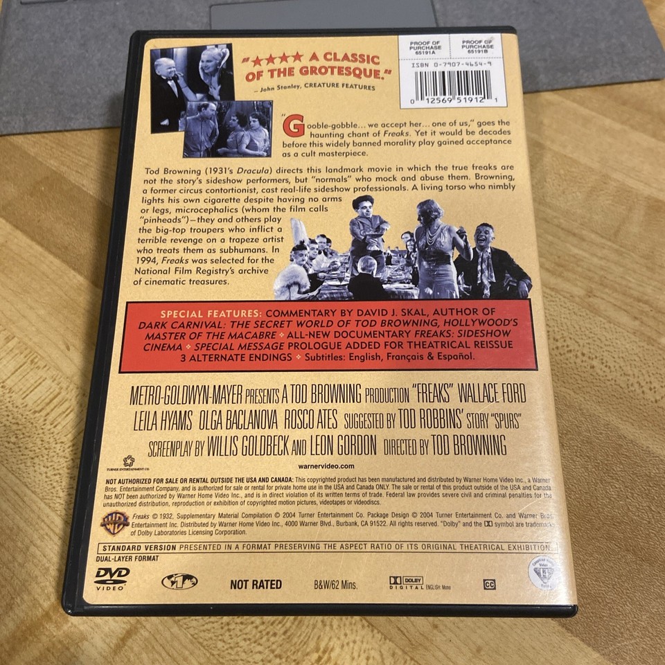 Freaks (DVD, 1932, 2004) Tod Browning | eBay