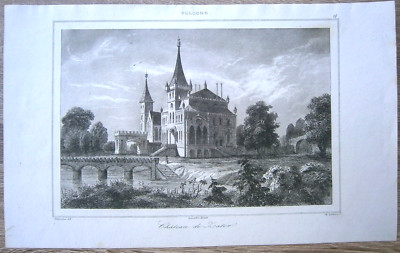 1840 print ZATOR CASTLE, POLAND, #14 | eBay