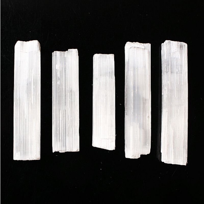 Selenite Crystals Stick Chips Gypsum White Quartz Rough Minerals ...