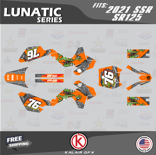 Graphics Kit for SSR SR70C SR110 SR125 70 100 125 2021 Lunatic Series ...