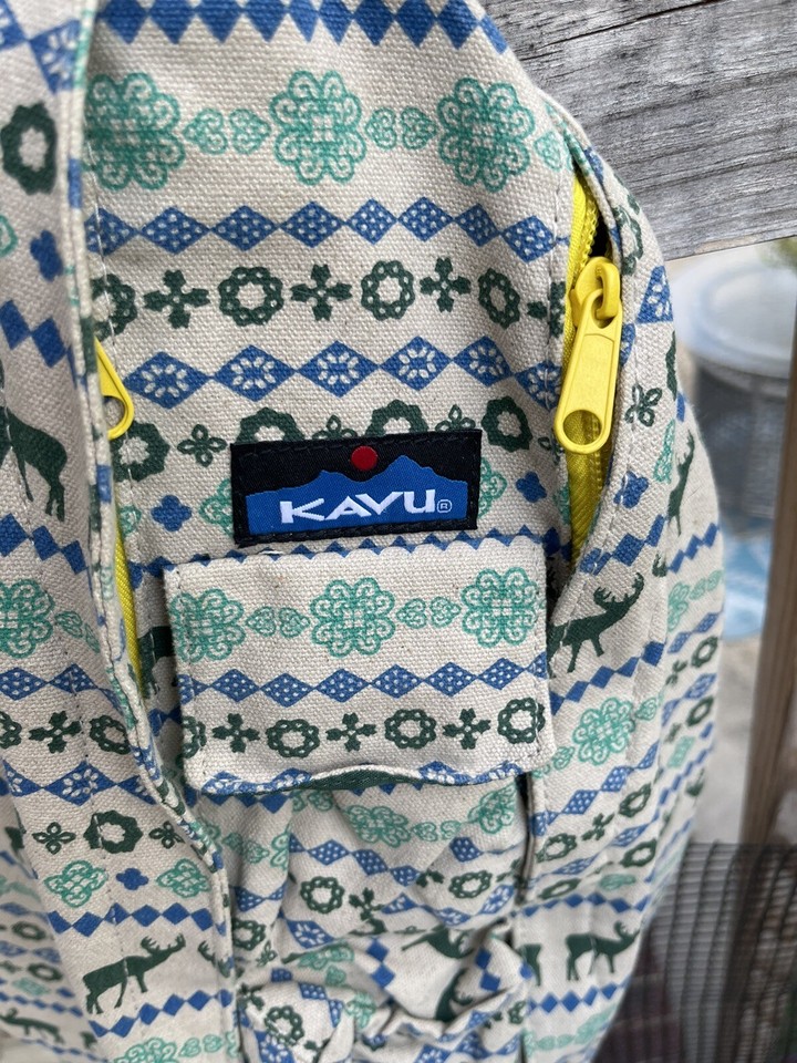 KAVU Original Rope Sling Bag Crossbody With Scandinavian Deer retired ...