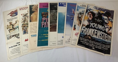 lot of nine 1981 TOPPS MOVIE GIANT PIN-UPS mini-posters~Jaws,Star Wars ...